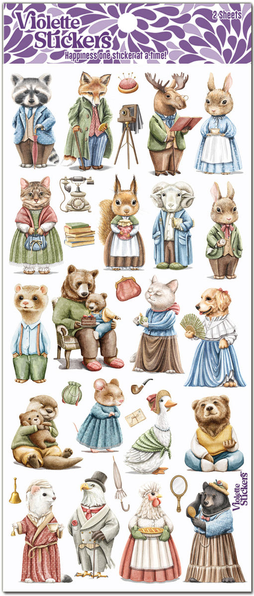 C194 Mini Cottage Critters – Violette Stickers