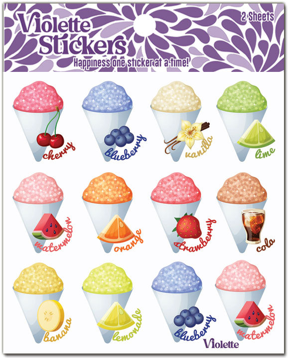 K217 Icy Summer Snow Cones – Violette Stickers