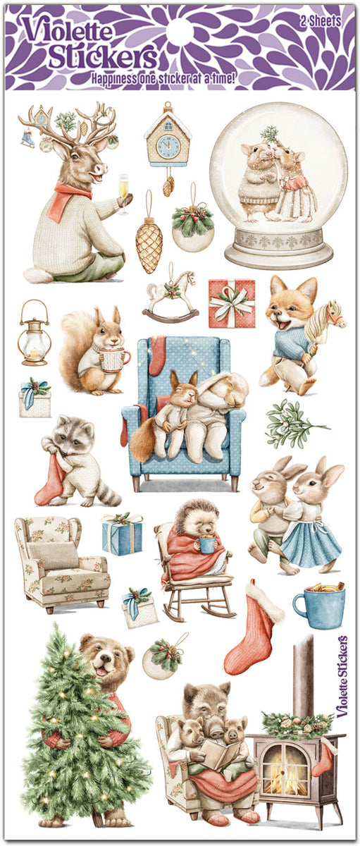 C214 Christmas Cottage Creatures – Violette Stickers