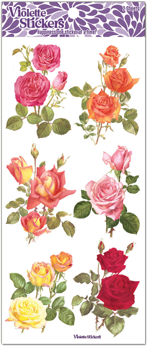 C315 Apollo Rose Flower Vintage Stickers – Violette Stickers