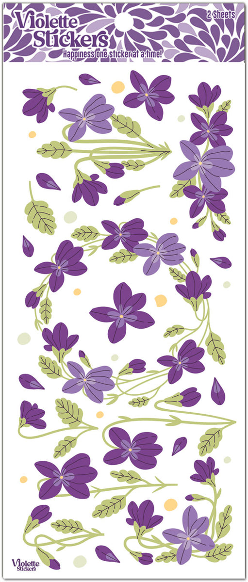 C333 Delicate Violet Stickers – Violette Stickers