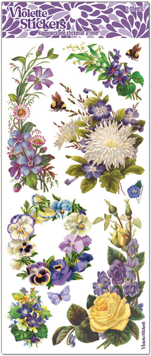 C334 Purple Dream Flower Stickers – Violette Stickers