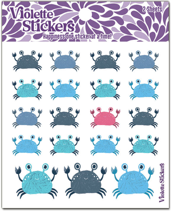 K231 Mini Blue Crabs – Violette Stickers