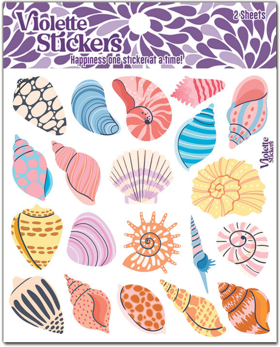 K232 Pastel Seashells – Violette Stickers