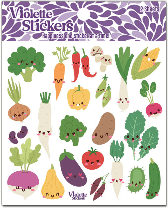 K241 Veggie Party – Violette Stickers