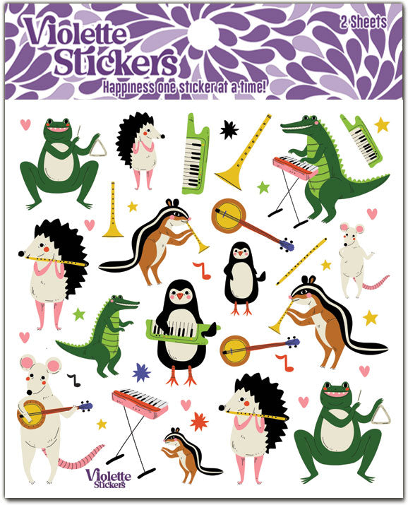 K253 Animal Music Jamboree – Violette Stickers