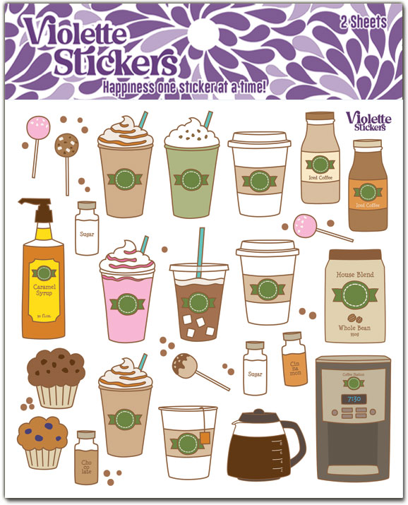 K279 Coffee & Tea Treats – Violette Stickers