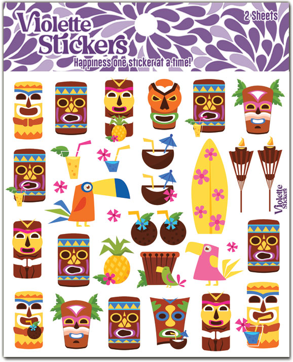 K297 Mini Tiki Party – Violette Stickers