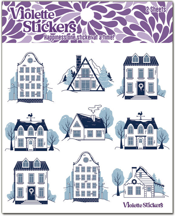 K301 Crystal Winter House Stickers – Violette Stickers