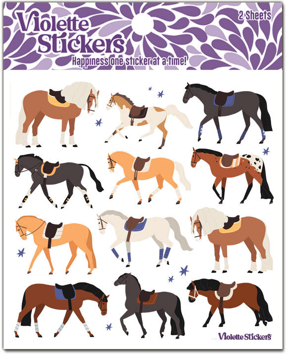 K302 Riding Horse Stickers – Violette Stickers