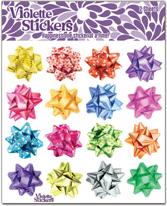 K316 Realistic Present Bows Stickers – Violette Stickers