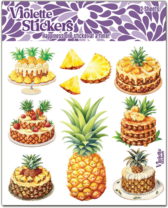 K343 Pineapple Stickers – Violette Stickers