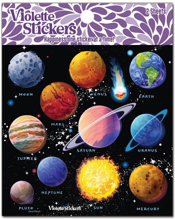 K355 Crystal Solar System Stickers – Violette Stickers