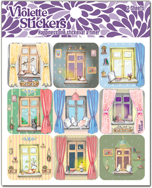 K183 Windows – Violette Stickers
