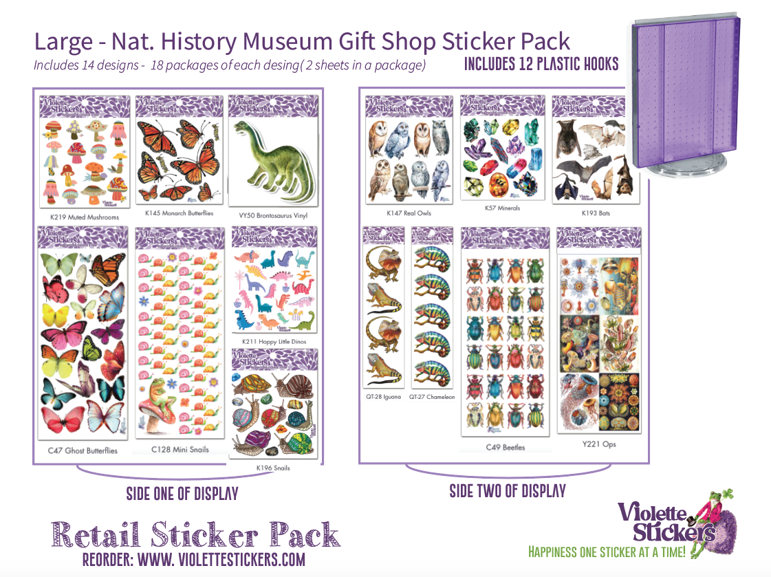 Nat. History Museum - Retail Pack - 252 pcs – Violette Stickers