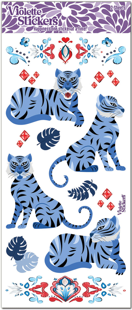 C169 Blue Tigers – Violette Stickers