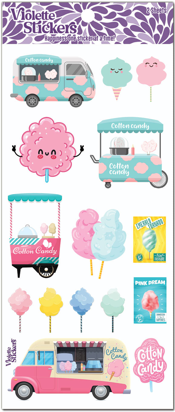 C181 Cotton Candy Carnival – Violette Stickers