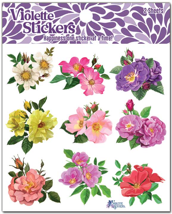 K155 Rose Duets – Violette Stickers