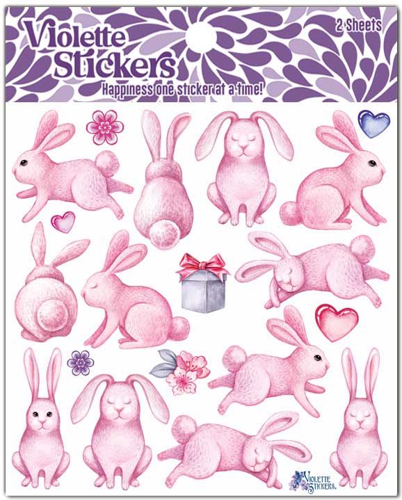 K20 Pink Bunnies – Violette Stickers