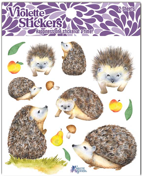 K54 Hedgehogs – Violette Stickers