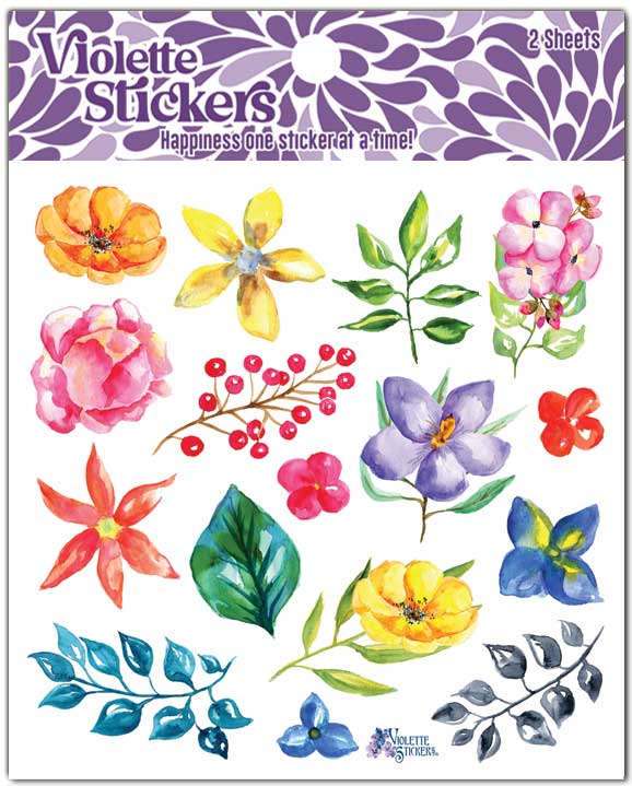 K75 Rainbow Floral – Violette Stickers