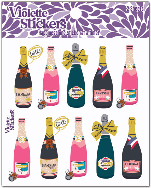 K222 Mini Pink Champagne – Violette Stickers