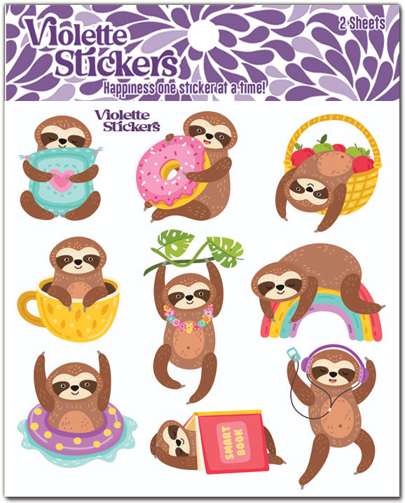 K225 Cheery Sloths – Violette Stickers