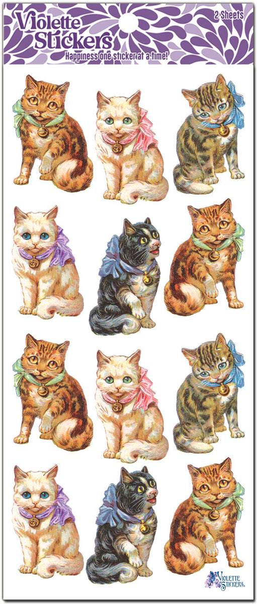 P78 Cranky Cats – Violette Stickers
