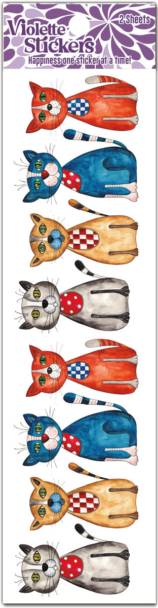 QT-18 Country Cats – Violette Stickers