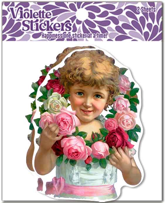VY33 Rose Wreath Girl Vinyl – Violette Stickers