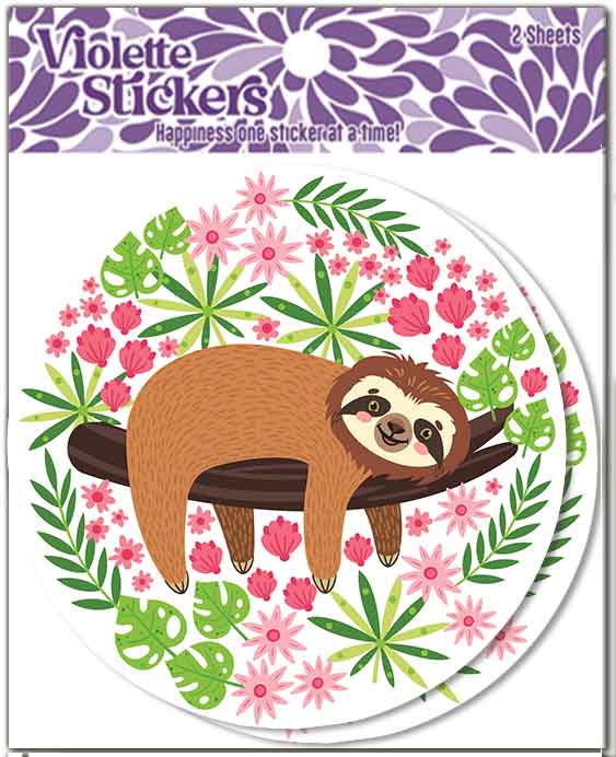 VY64 Sloth in a Circle Vinyl – Violette Stickers