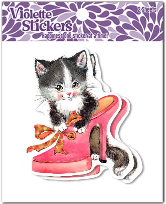 VY66 Cat in Shoe Vinyl – Violette Stickers